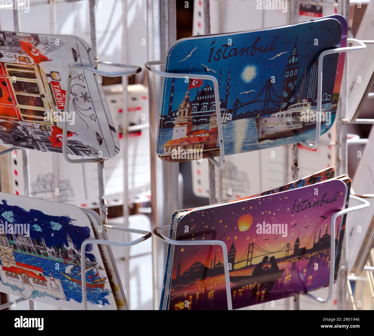 Postcards featuring scenes in Istanbul, Turkey, the Republic of Türkiye ...