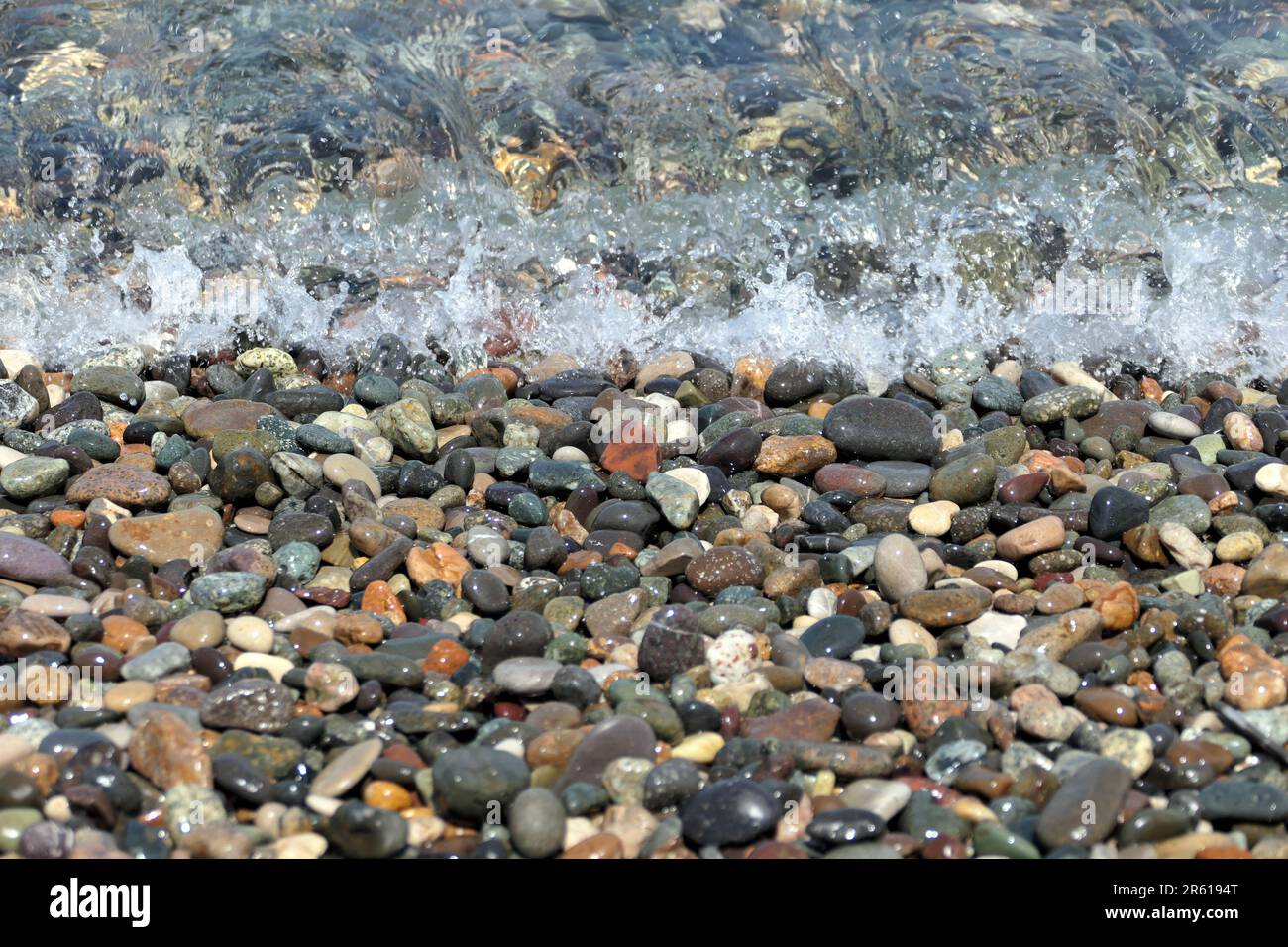 wet small pebbles on the beach in Batumi Stock Photo - Alamy