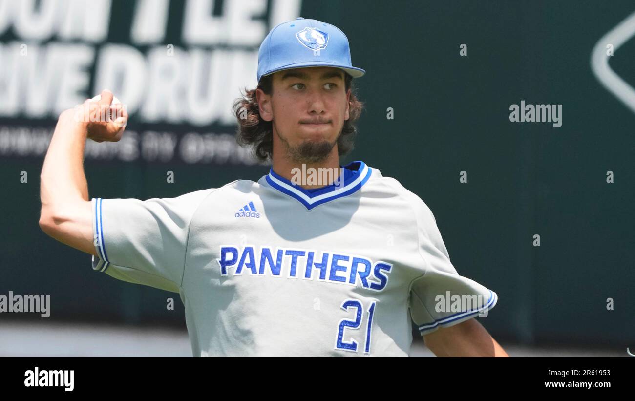 Eastern Illinois pitcher Nick Laxner warms up before an NCAA regional ...