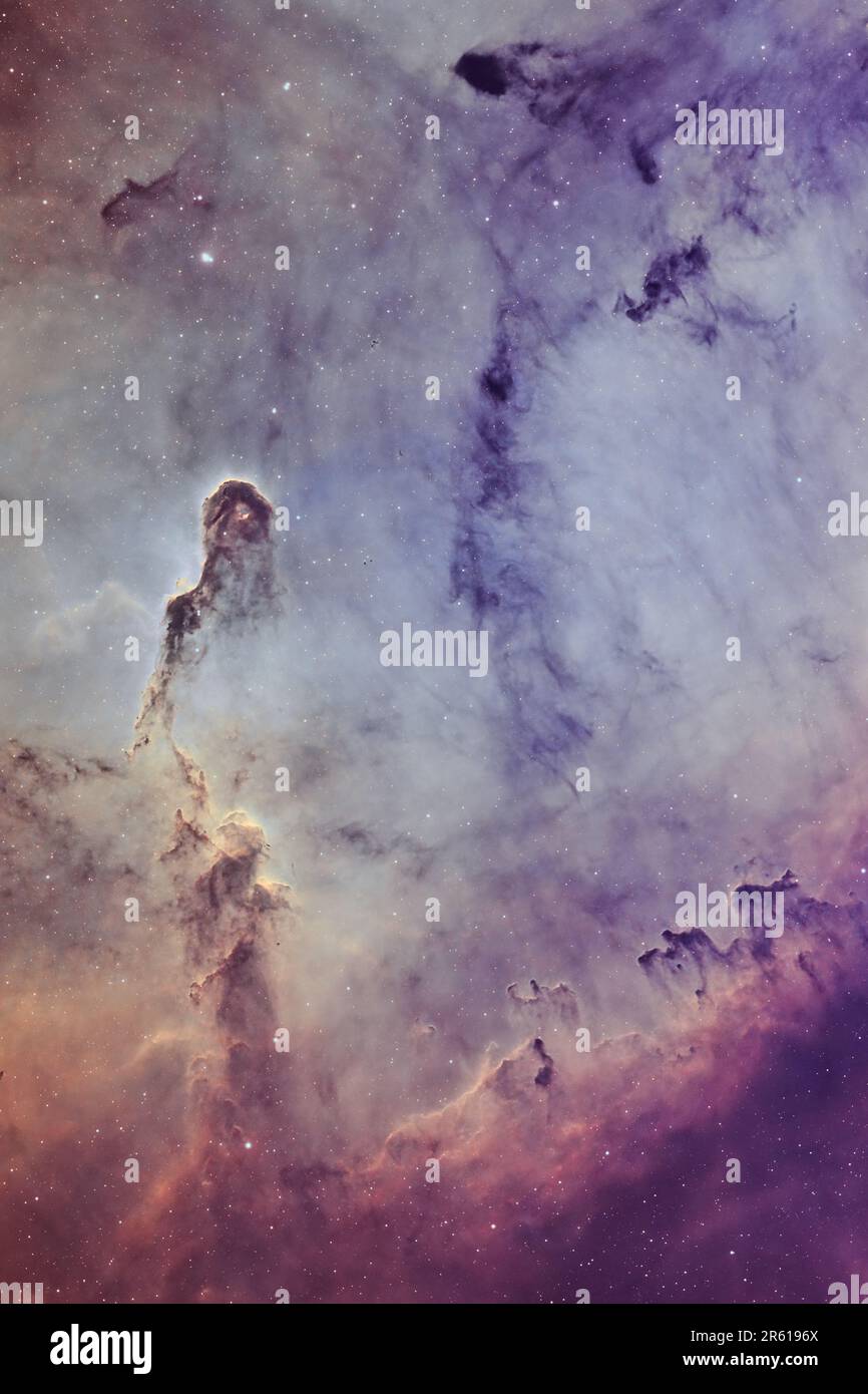 Deep sky high resolution astrophotography of the Elephant's Trunk Nebula IC 1396 in the ...