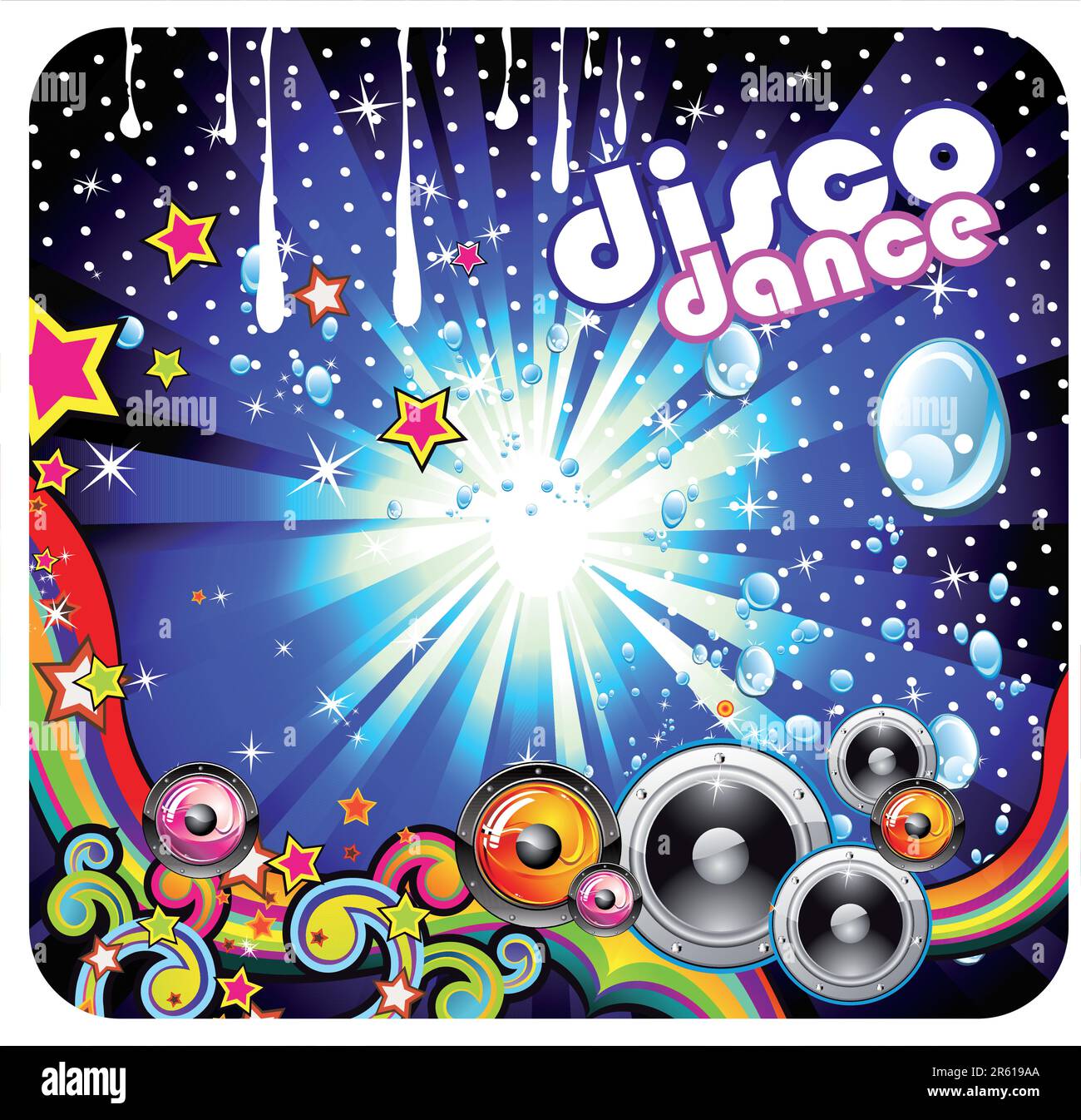 Disco Dance Colorful Music Background for Poster or Flyers Stock Vector ...