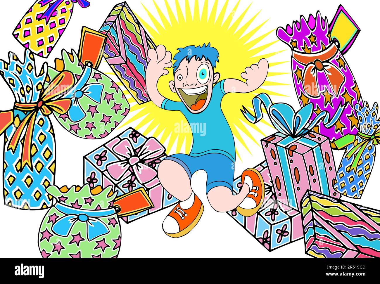 Presents wrapping Stock Vector Images - Alamy