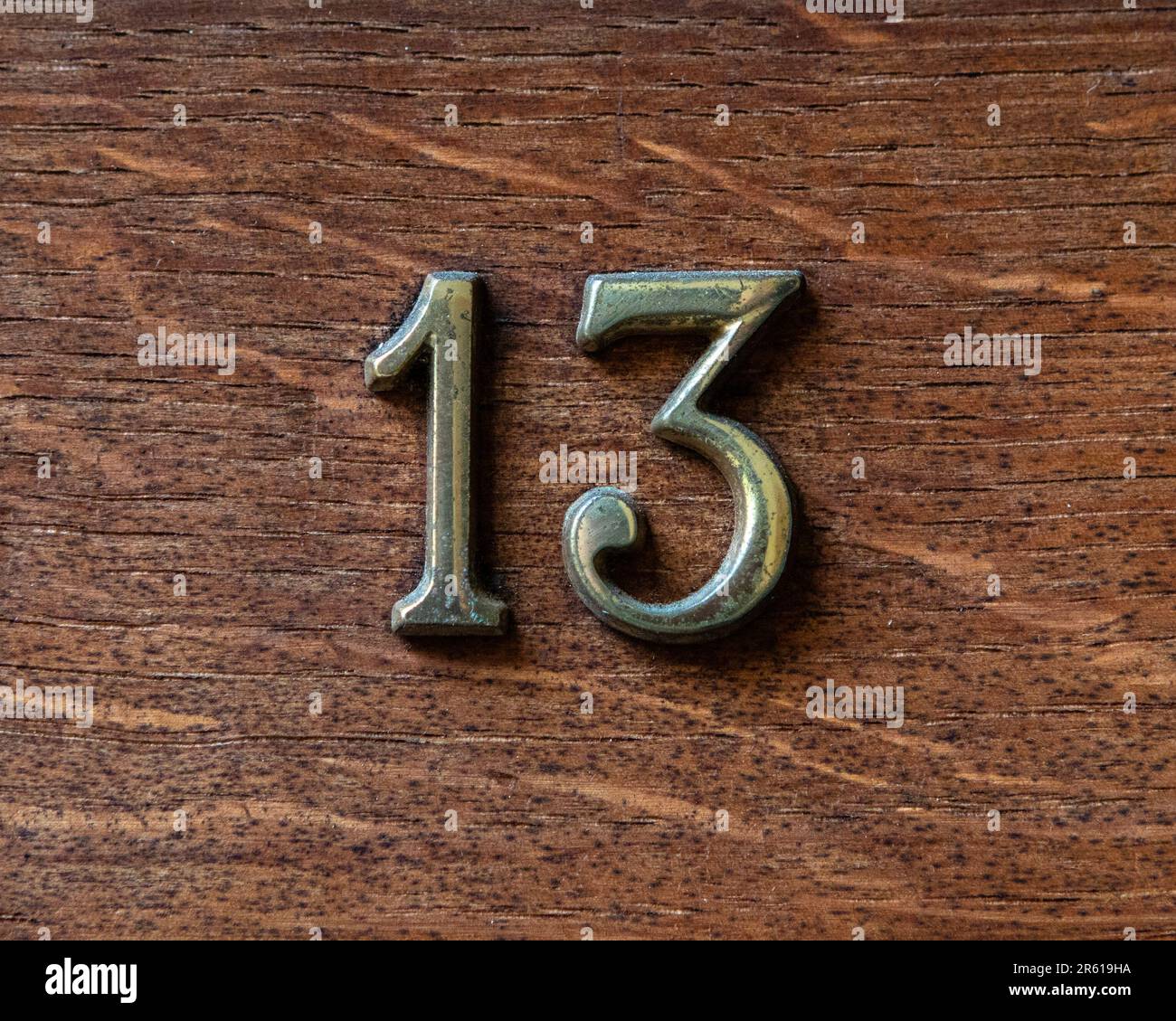 Golden number 13 thirteen hi-res stock photography and images - Alamy