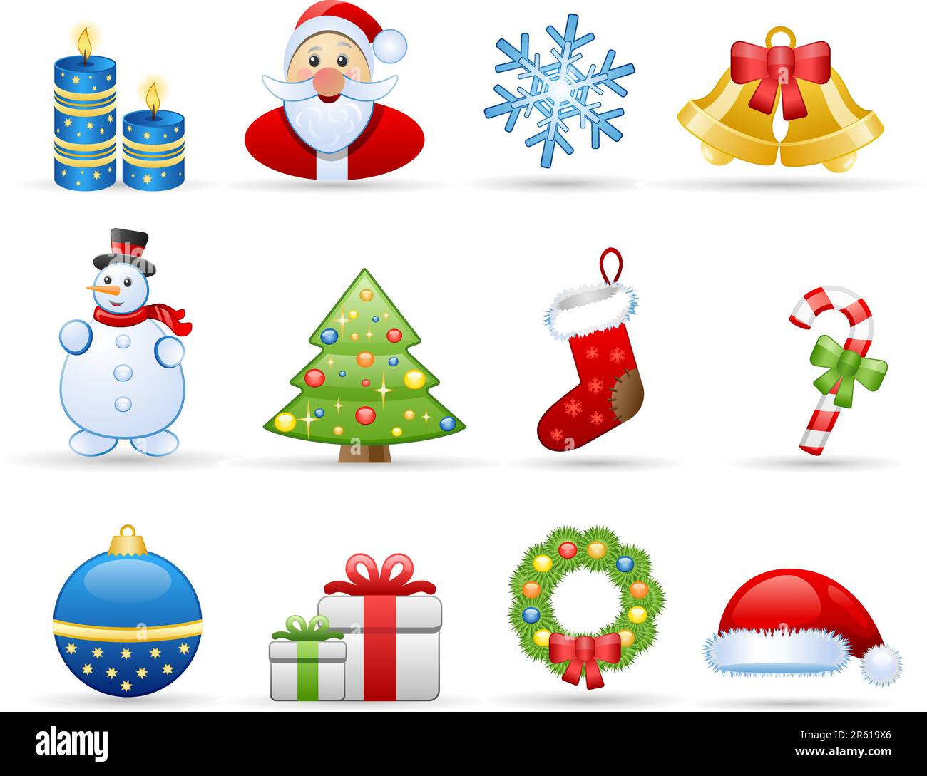 Christmas wreath on bright Stock Vector Images - Alamy