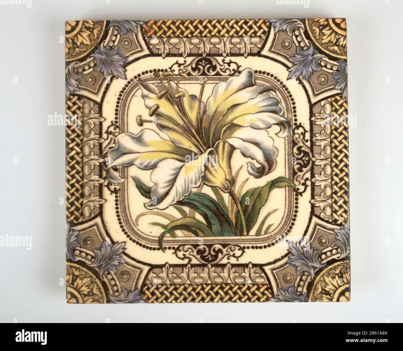 Antique 1890s English Victorian Aesthetic Movement Lea & Boulton lily ...