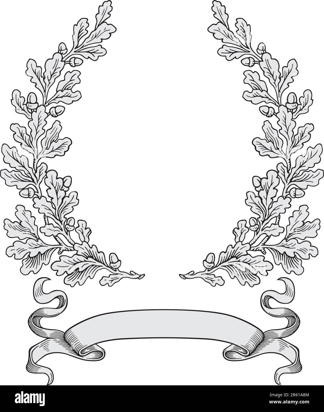 Oak wreath vector Stock Vector Image & Art - Alamy