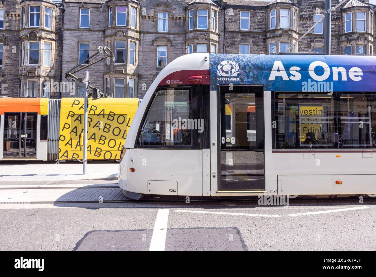 Edinburgh trams extension opens hi-res stock photography and images - Alamy