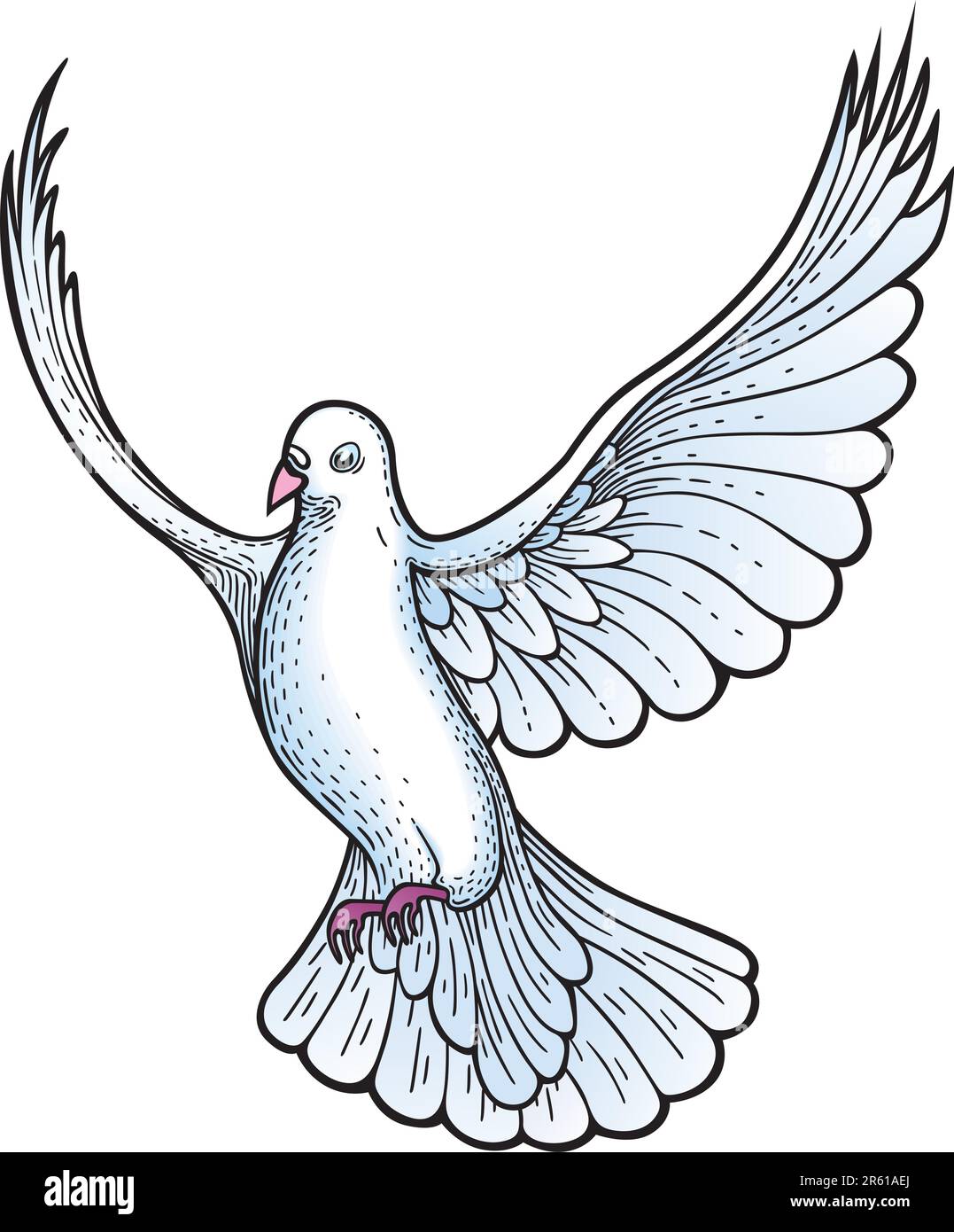 White dove vector Stock Vector Image & Art - Alamy