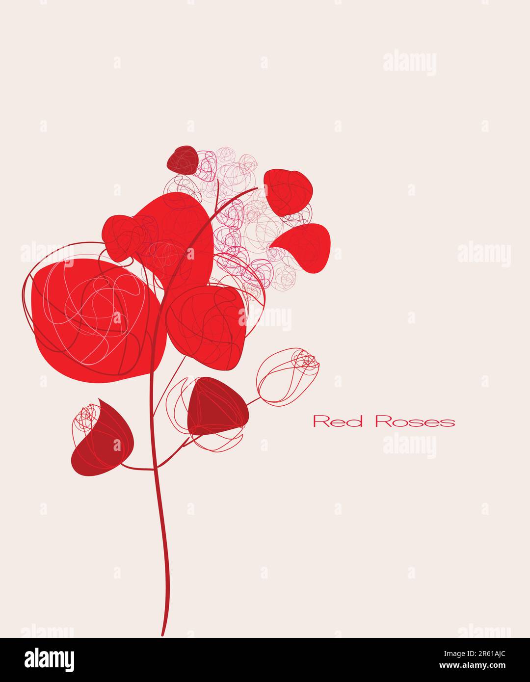 Pink roses on modern Stock Vector Images - Alamy