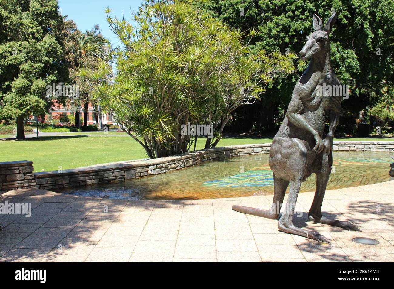 statue of a kangaroo in perth in australia Stock Photo - Alamy