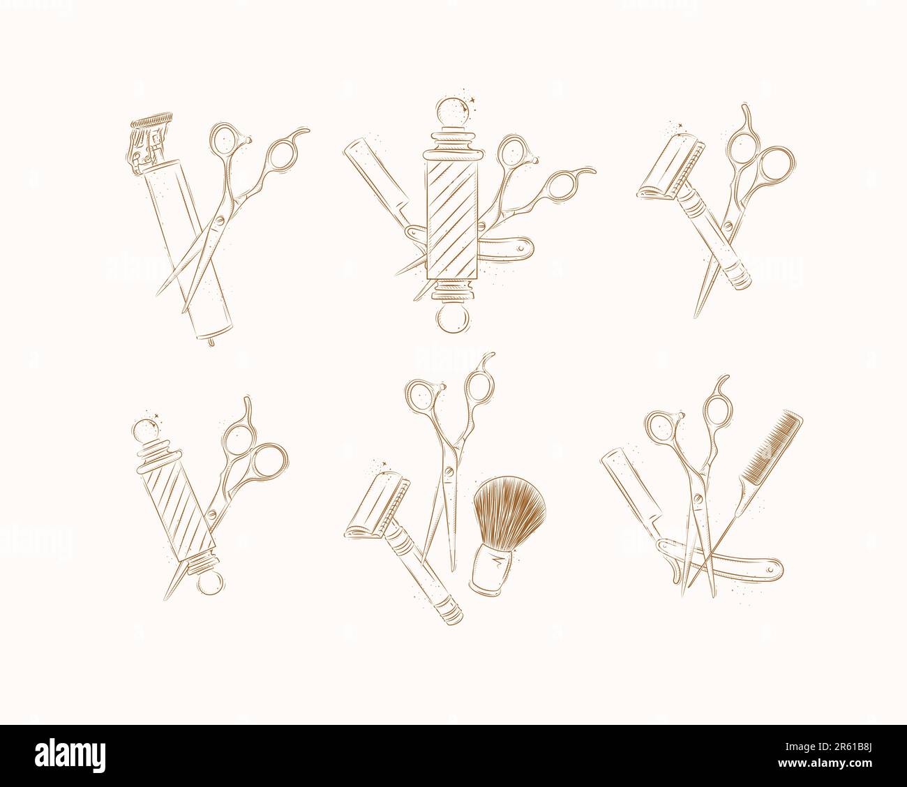 Barber pole drawing Cut Out Stock Images & Pictures - Alamy