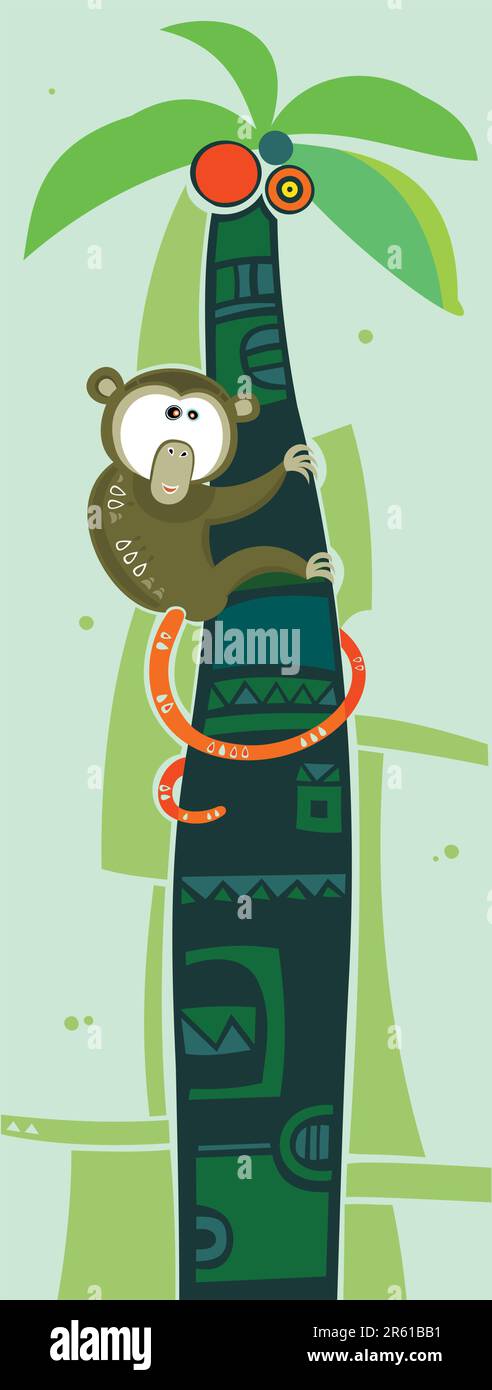 Sign on palm tree Stock Vector Images - Alamy