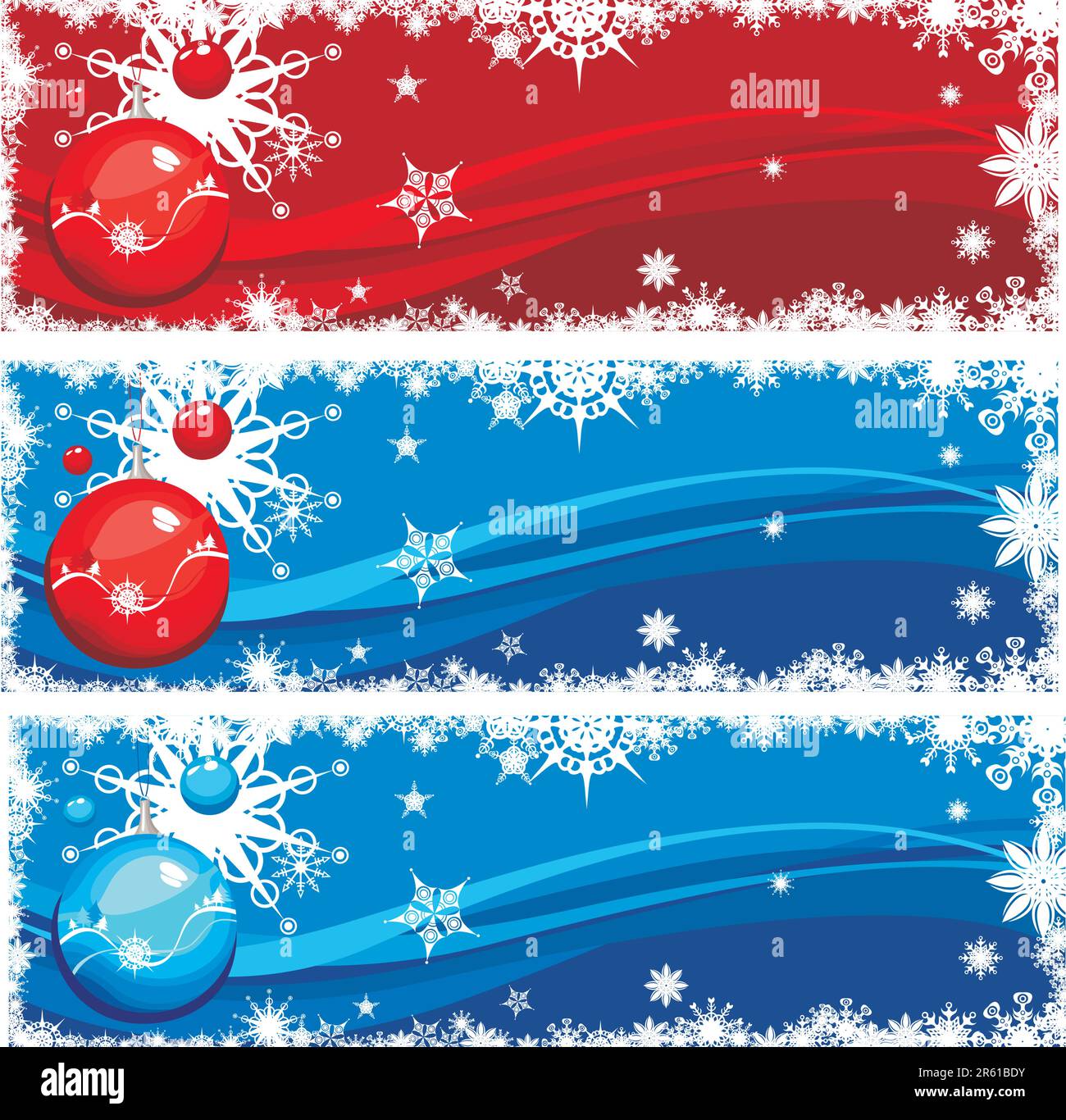 vector illustration of a christmas banner set Stock Vector Image & Art ...