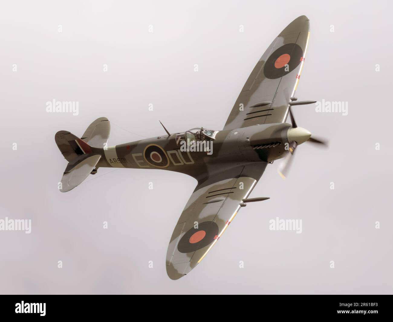 Spitfire flying at airshow hi-res stock photography and images - Alamy