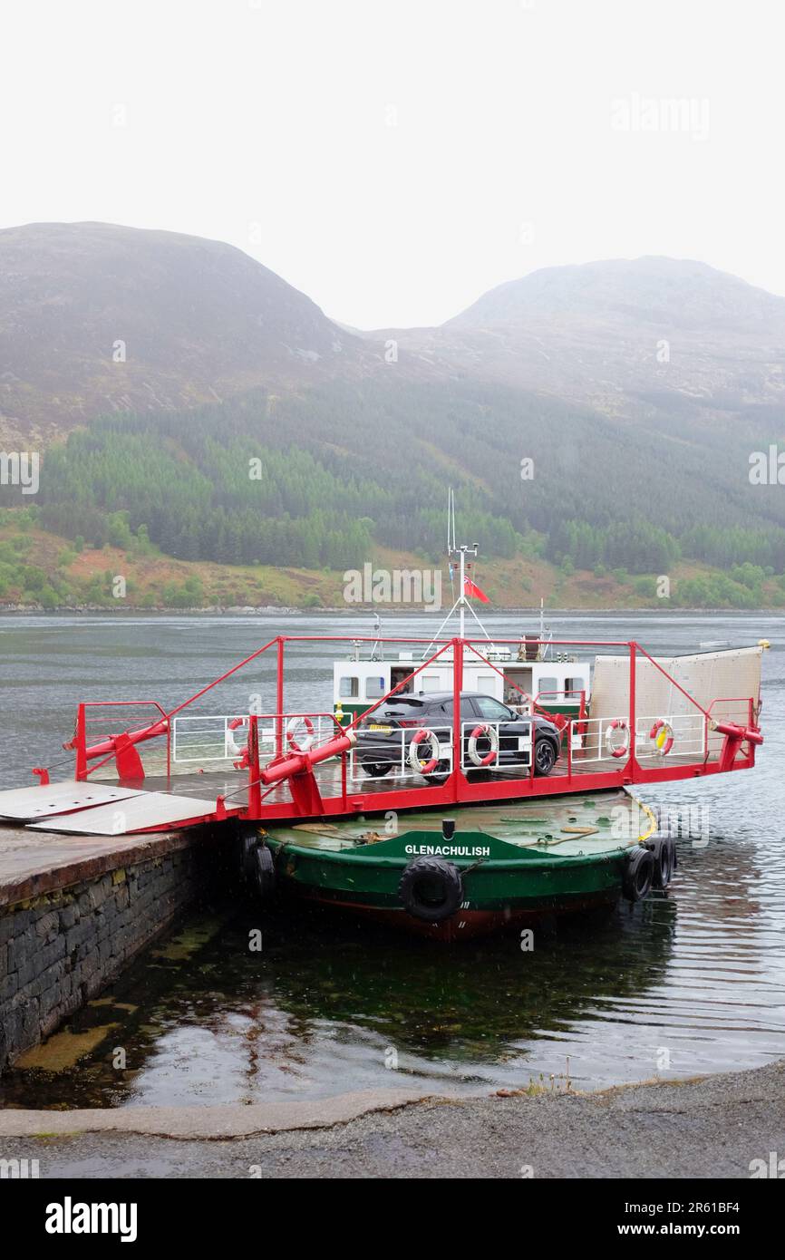 Scotland, Highlands, Skye and Lochalsh, The Glenelg to Kylerhea ferry ...