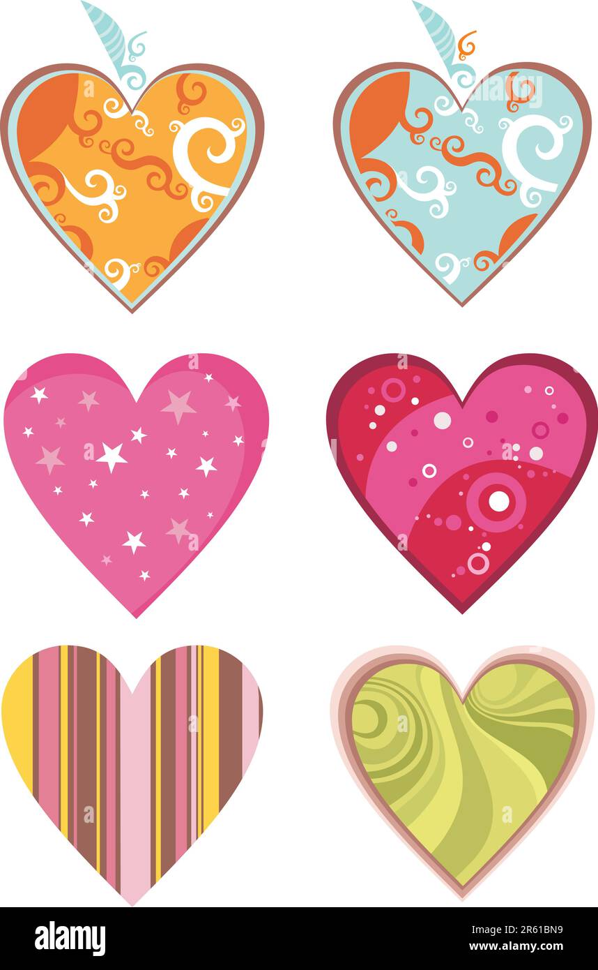 vector illustration of a design heart set Stock Vector Image & Art - Alamy