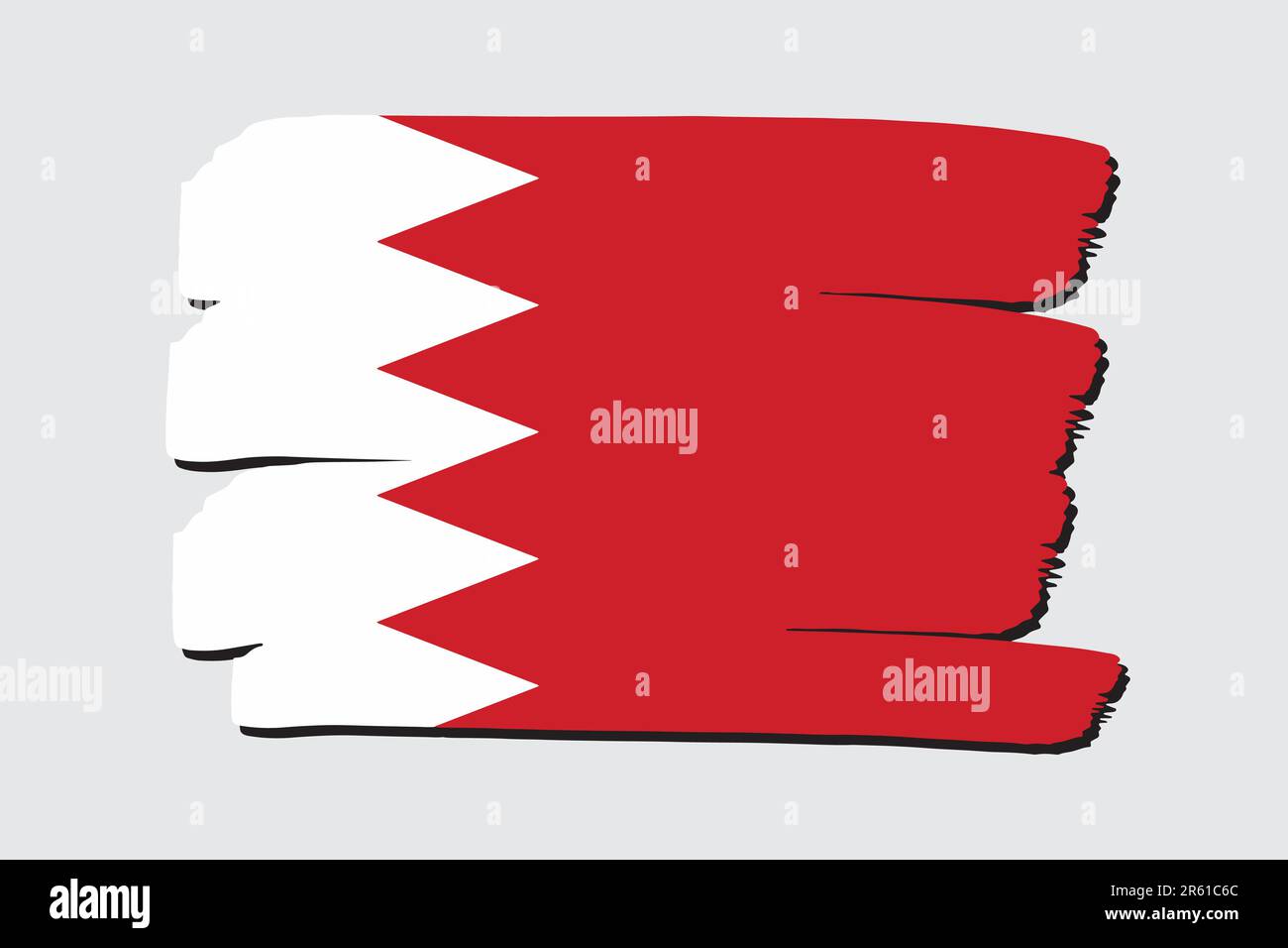 Bahrain Flag with colored hand drawn lines in Vector Format Stock ...
