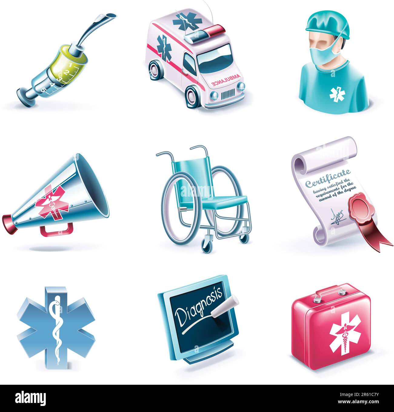 Set of highly detailed cartoon icons Stock Vector Image & Art - Alamy