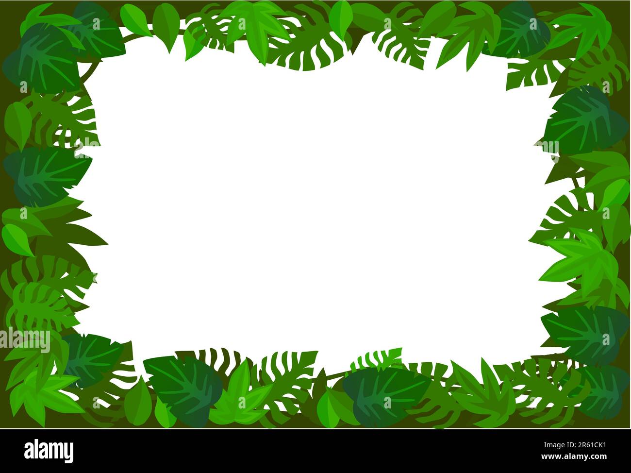 Leaf forest frame Stock Vector Image & Art - Alamy