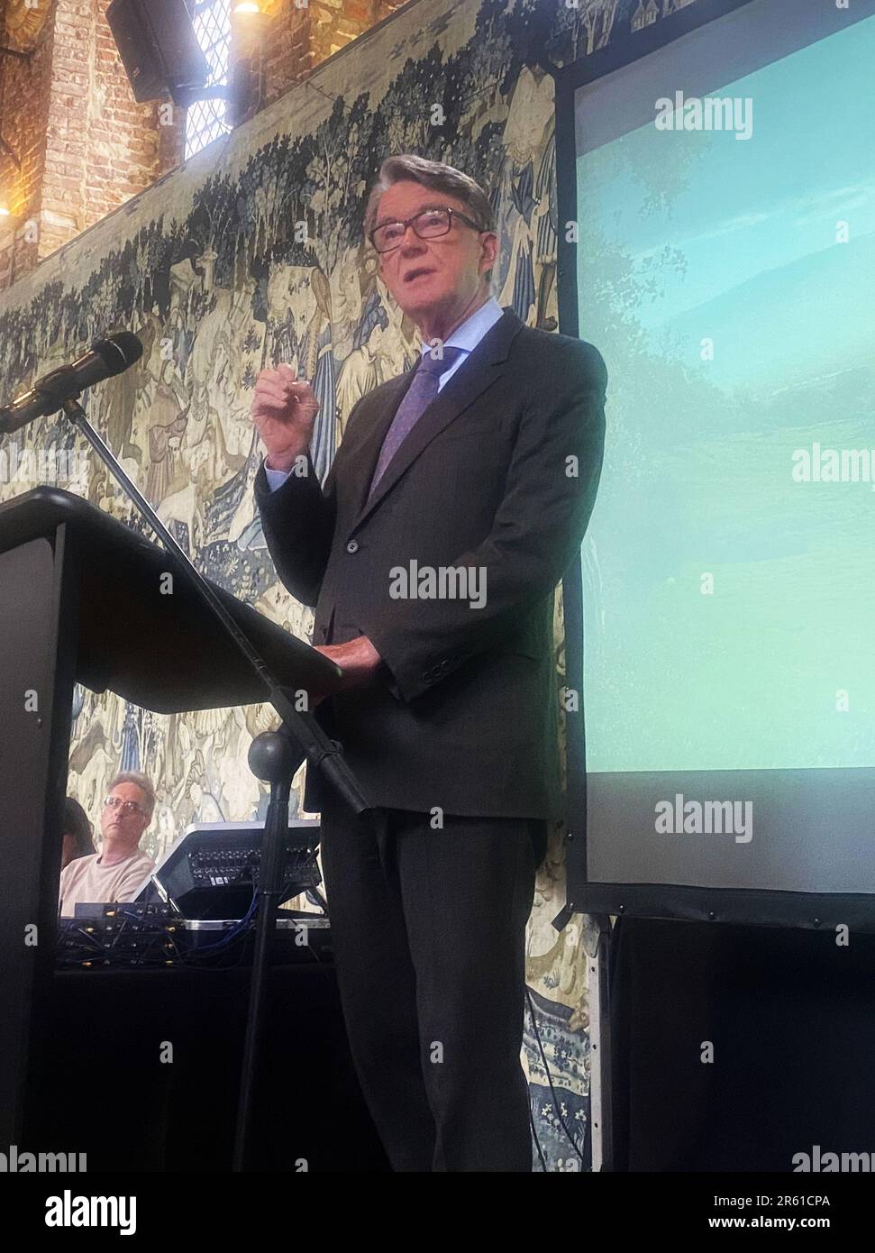 Peter Mandelson speaking at the Future Countryside conference at ...