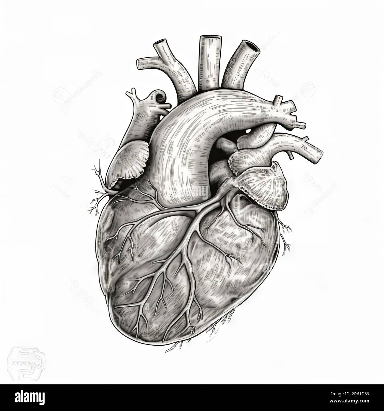 Pencil Drawing Of A Real Heart
