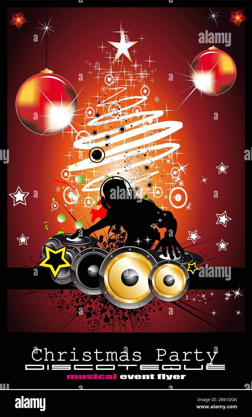 Vintage christmas club card Stock Vector Images - Alamy