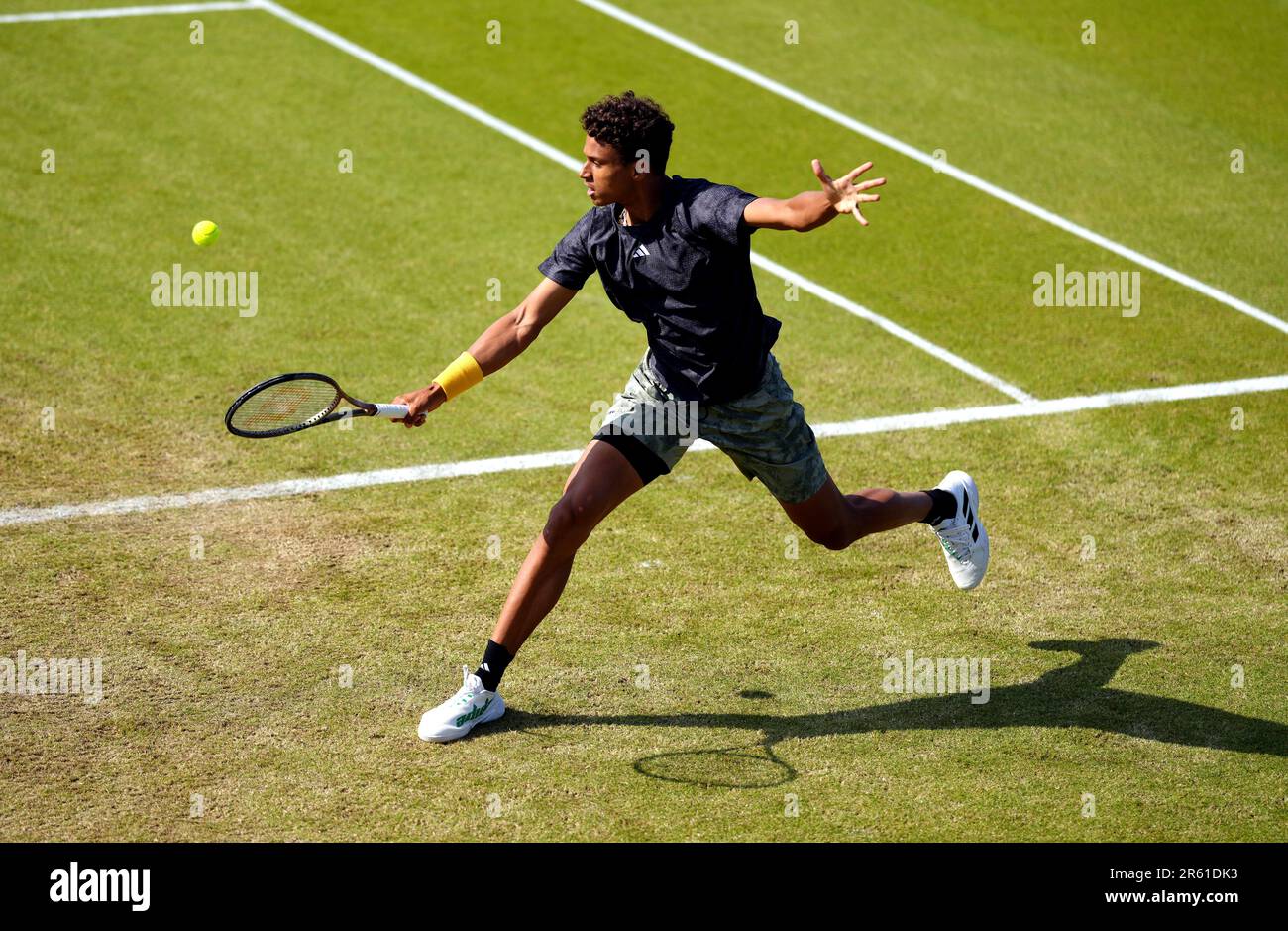 Canada's Gabriel Diallo in action during the Men's Singles Round of 32 ...
