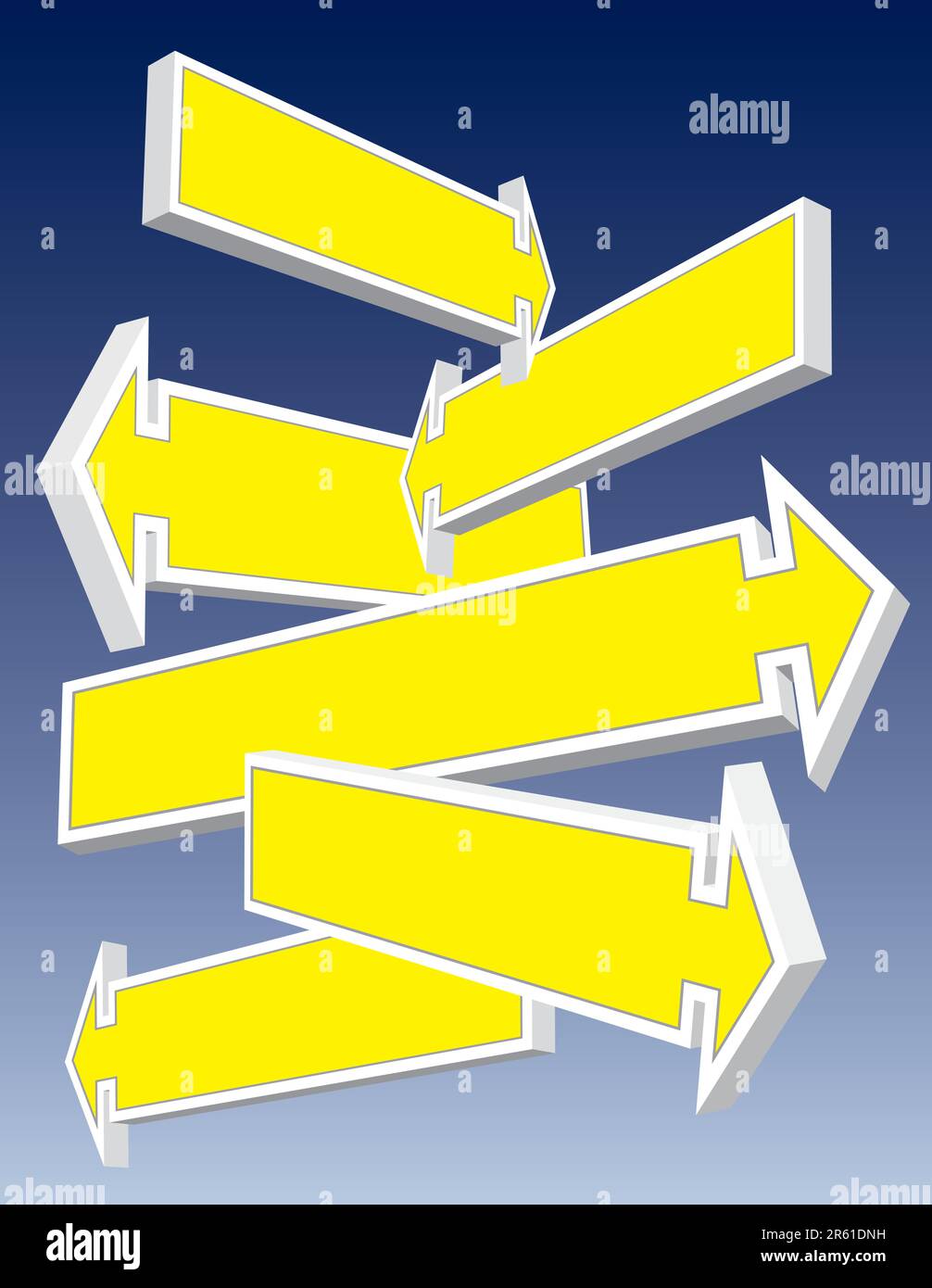 A group of direction signs good for message and price Stock Vector ...