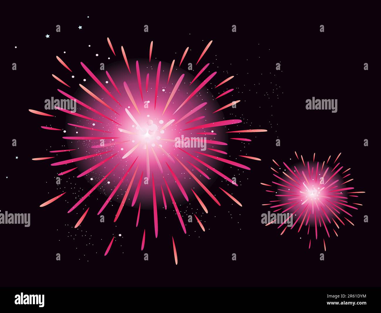 New Year celebration. Stylized fireworks. Vector Illustration Stock ...