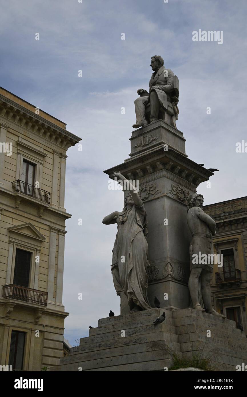 Scenic view of Vincenzo Bellini a monument designed and sculpted by ...