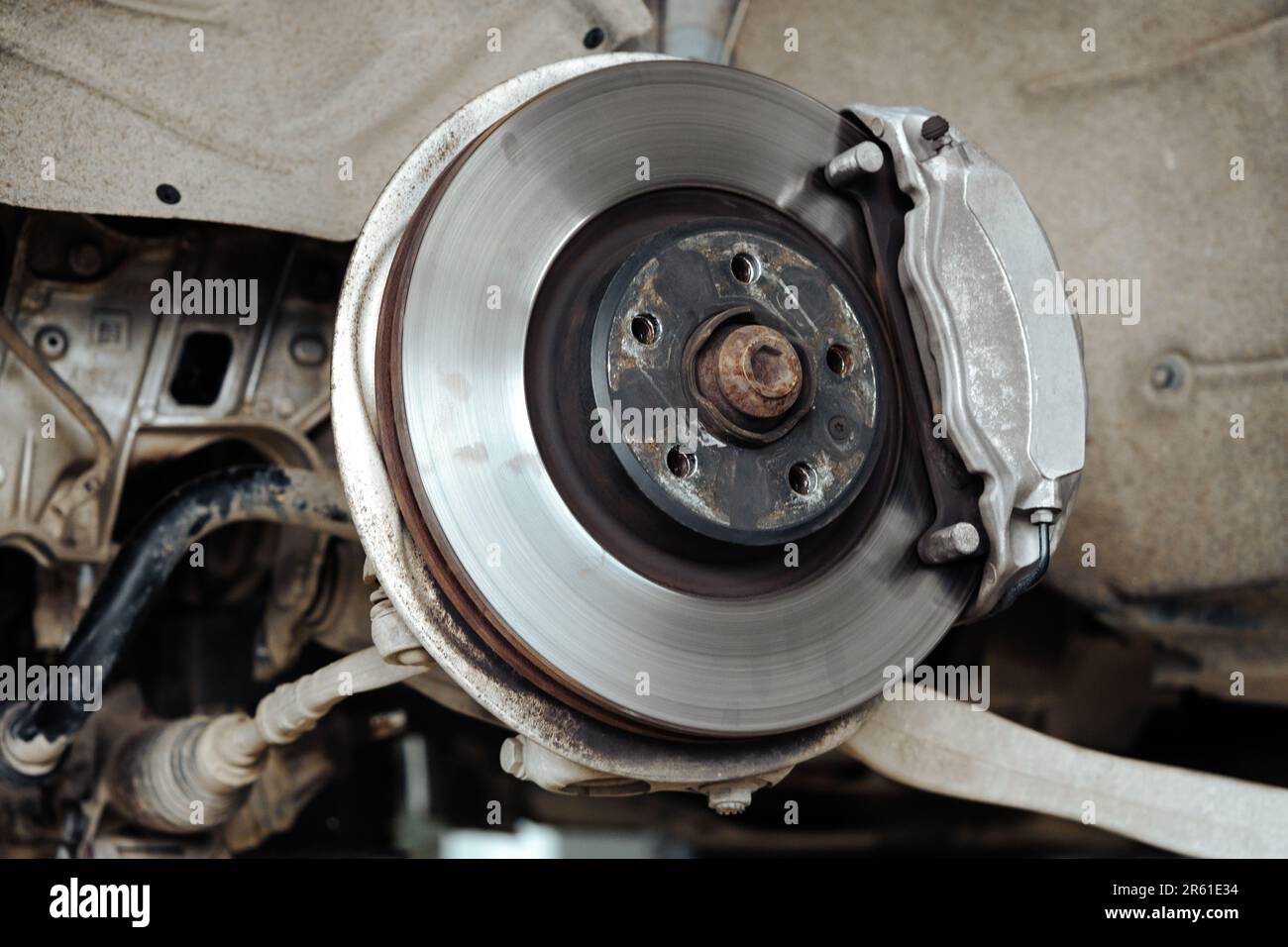 Car wheel disc brake of the vehicle for repair Stock Photo - Alamy