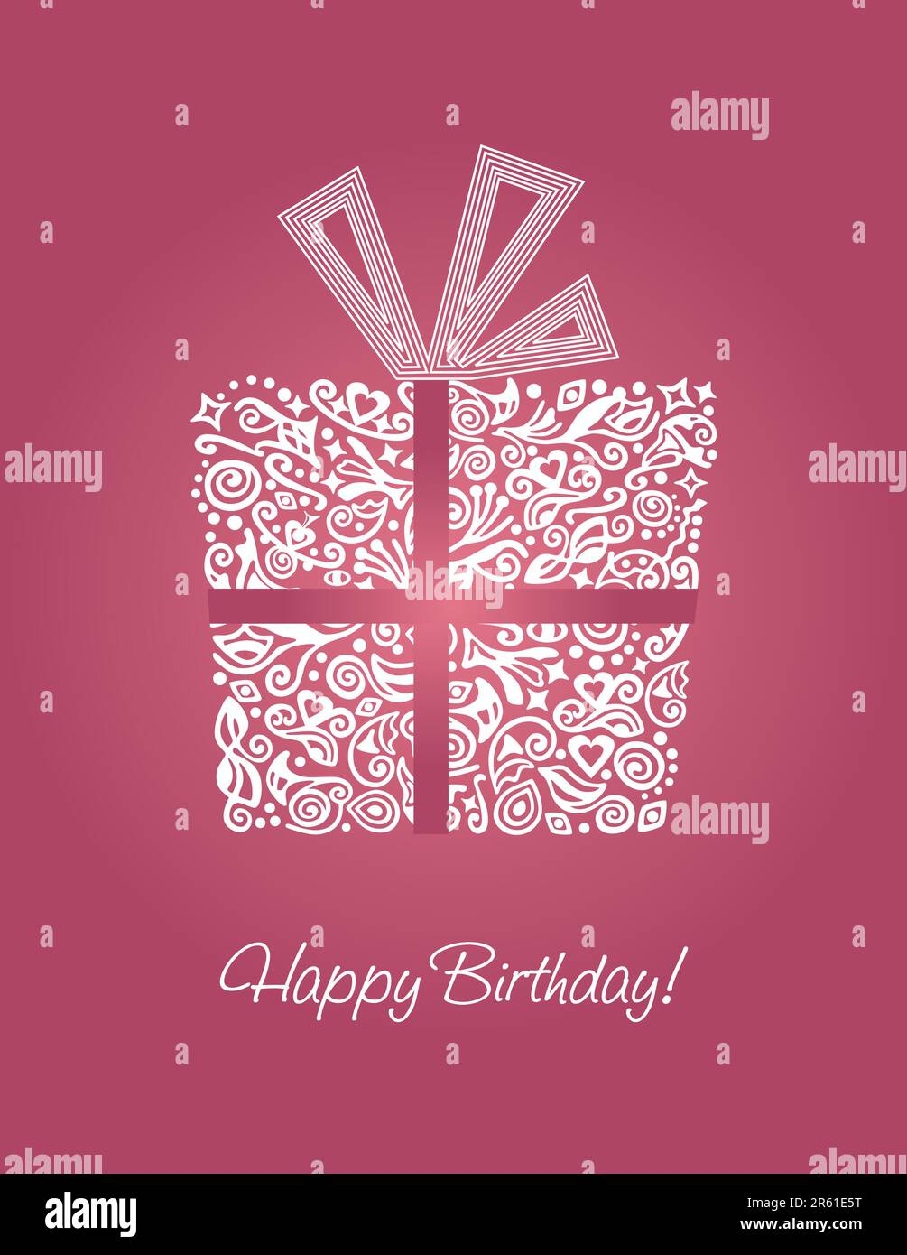 Pink detailed Happy Birthday card Stock Vector Image & Art - Alamy