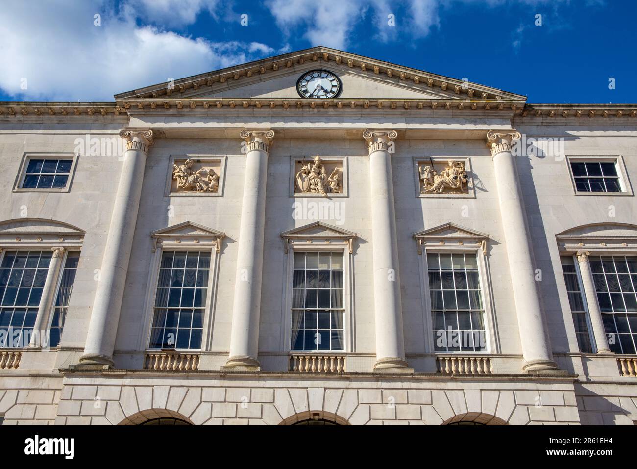 The exterior of the historic Shire Hall in the city of Chelmsford in ...
