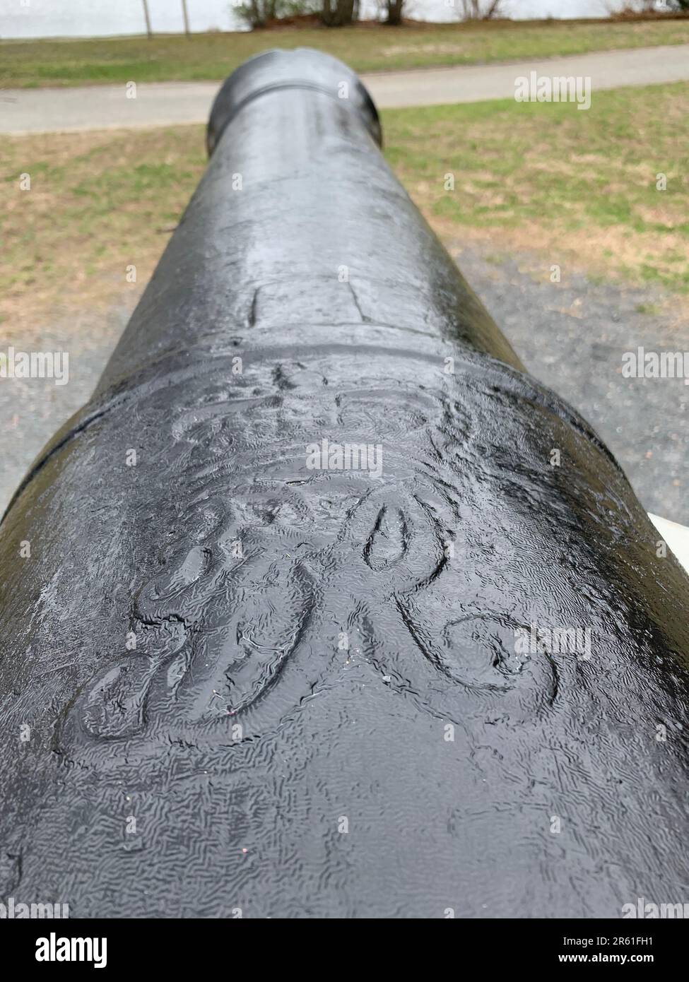 A cannon from he Royal British Navy, captured during the War of 1812 ...