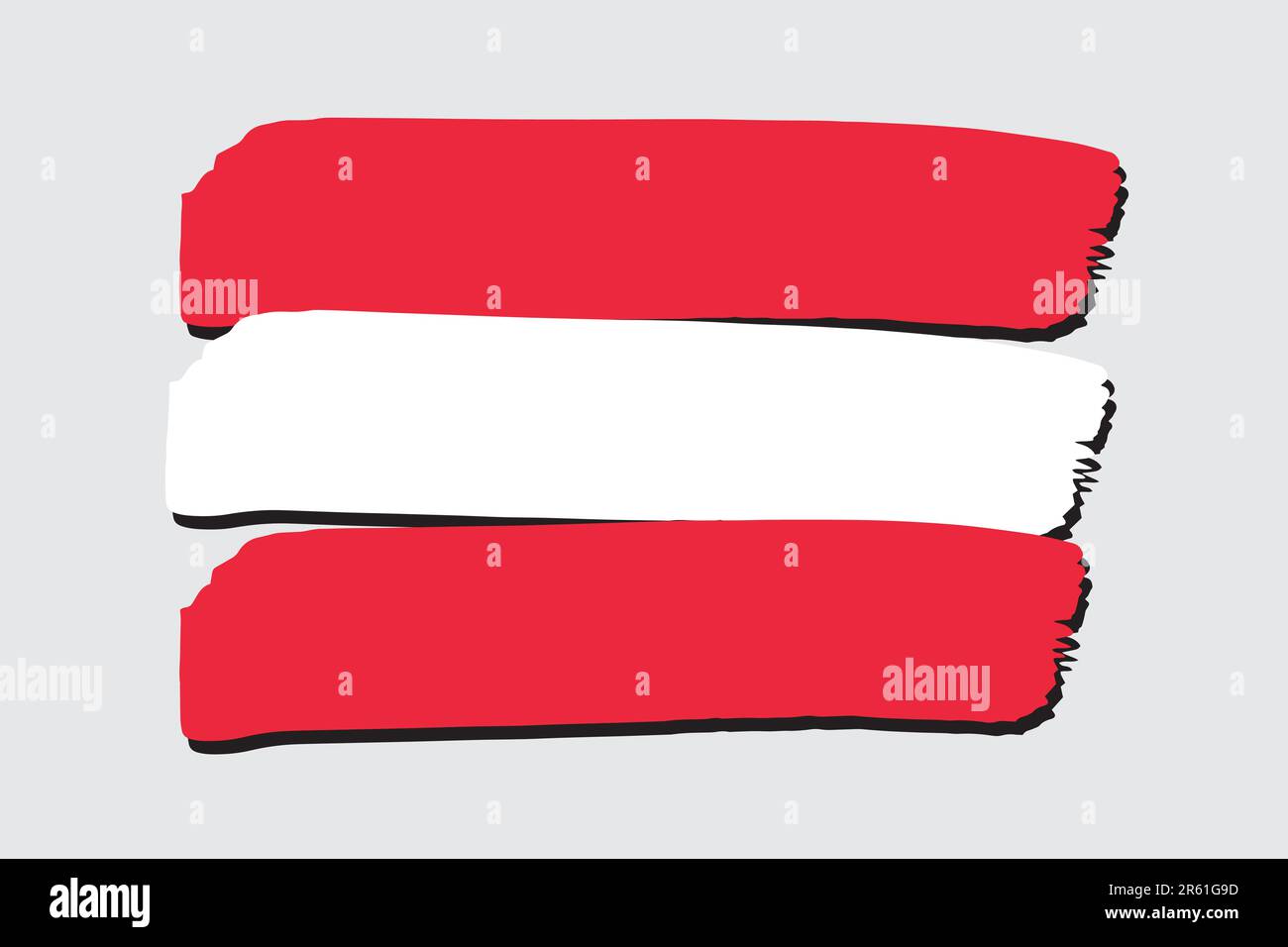 Austria Flag with colored hand drawn lines in Vector Format Stock ...