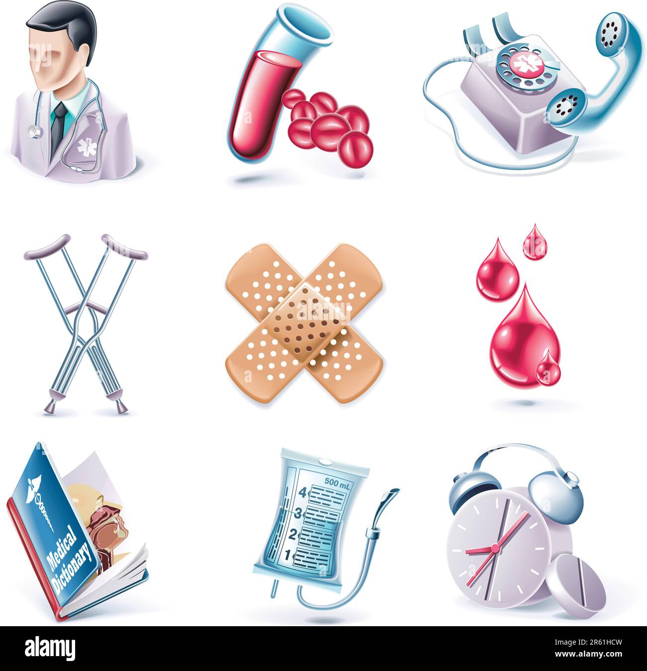 Set of highly detailed cartoon icons Stock Vector Image & Art - Alamy