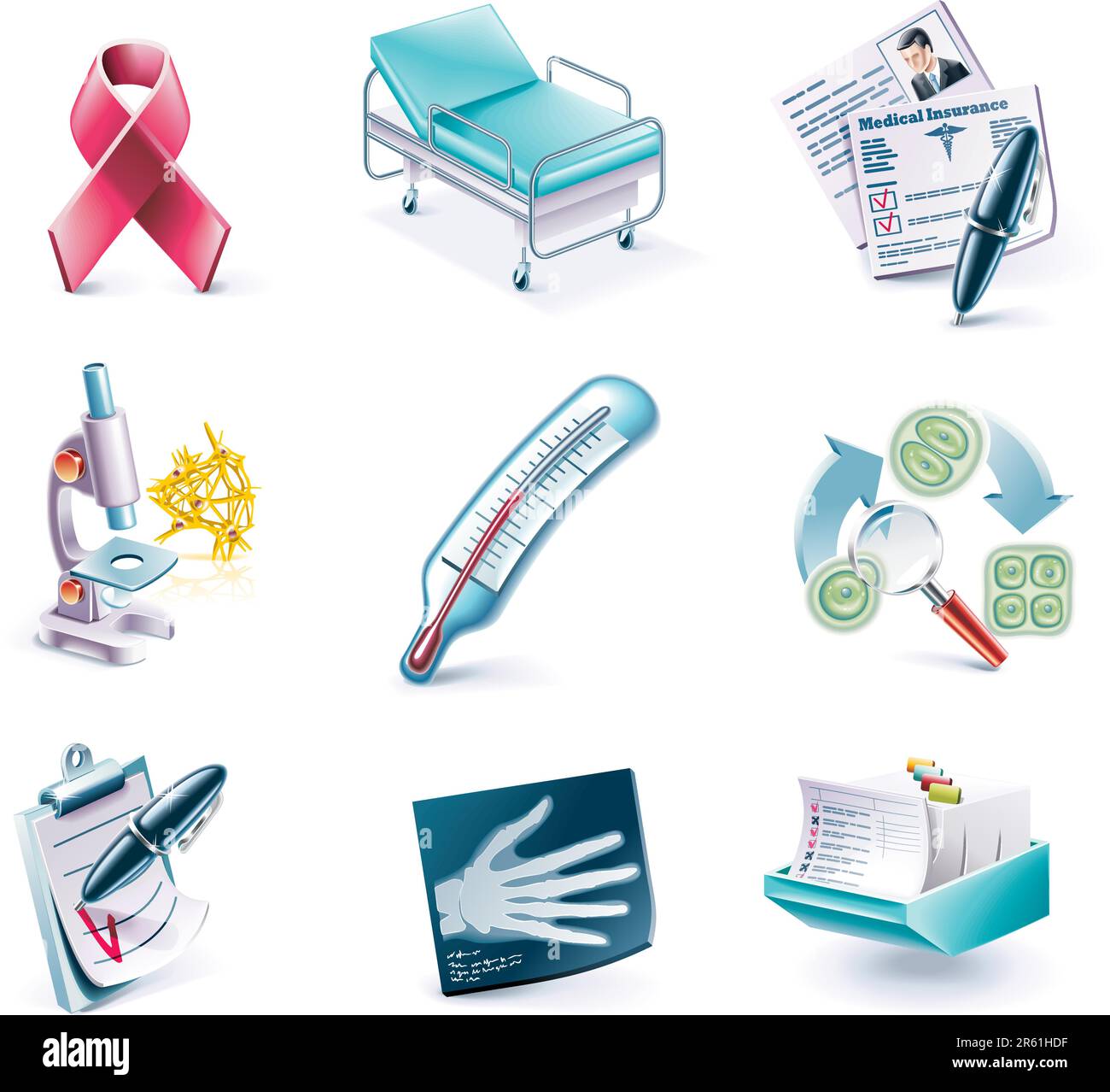 Set of highly detailed cartoon icons Stock Vector Image & Art - Alamy