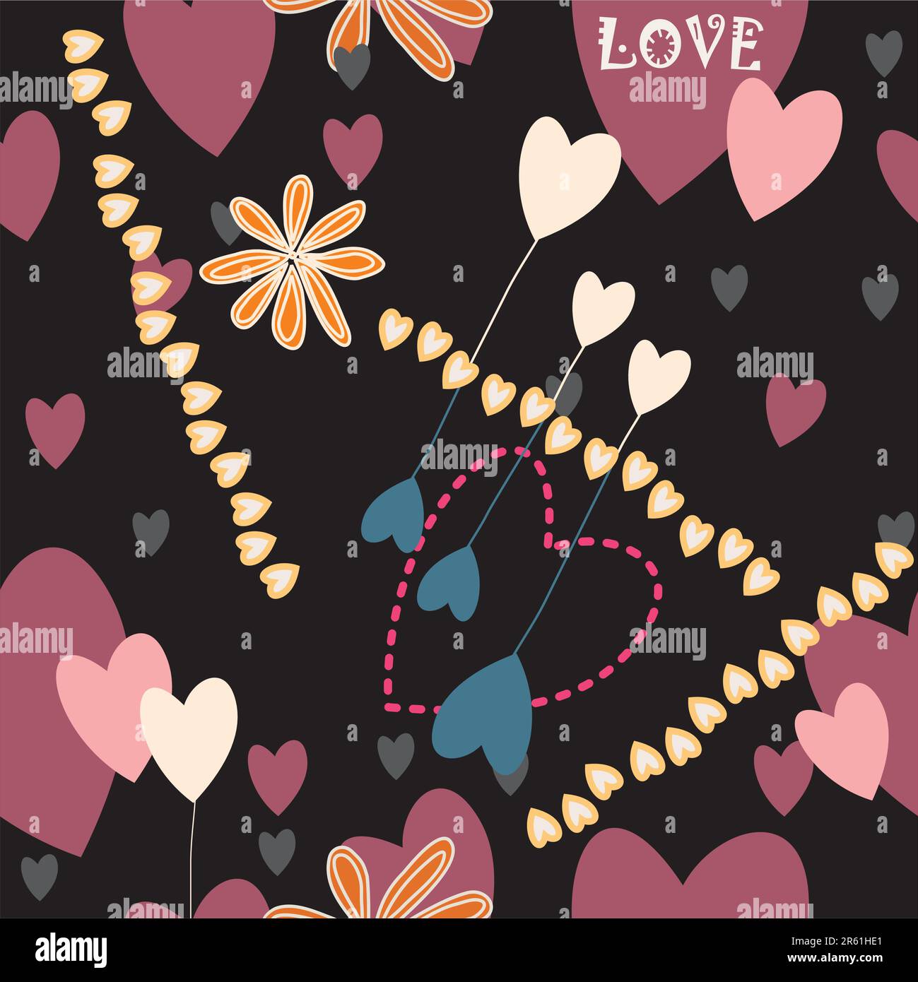 Happy heart illustration Stock Vector Images - Alamy