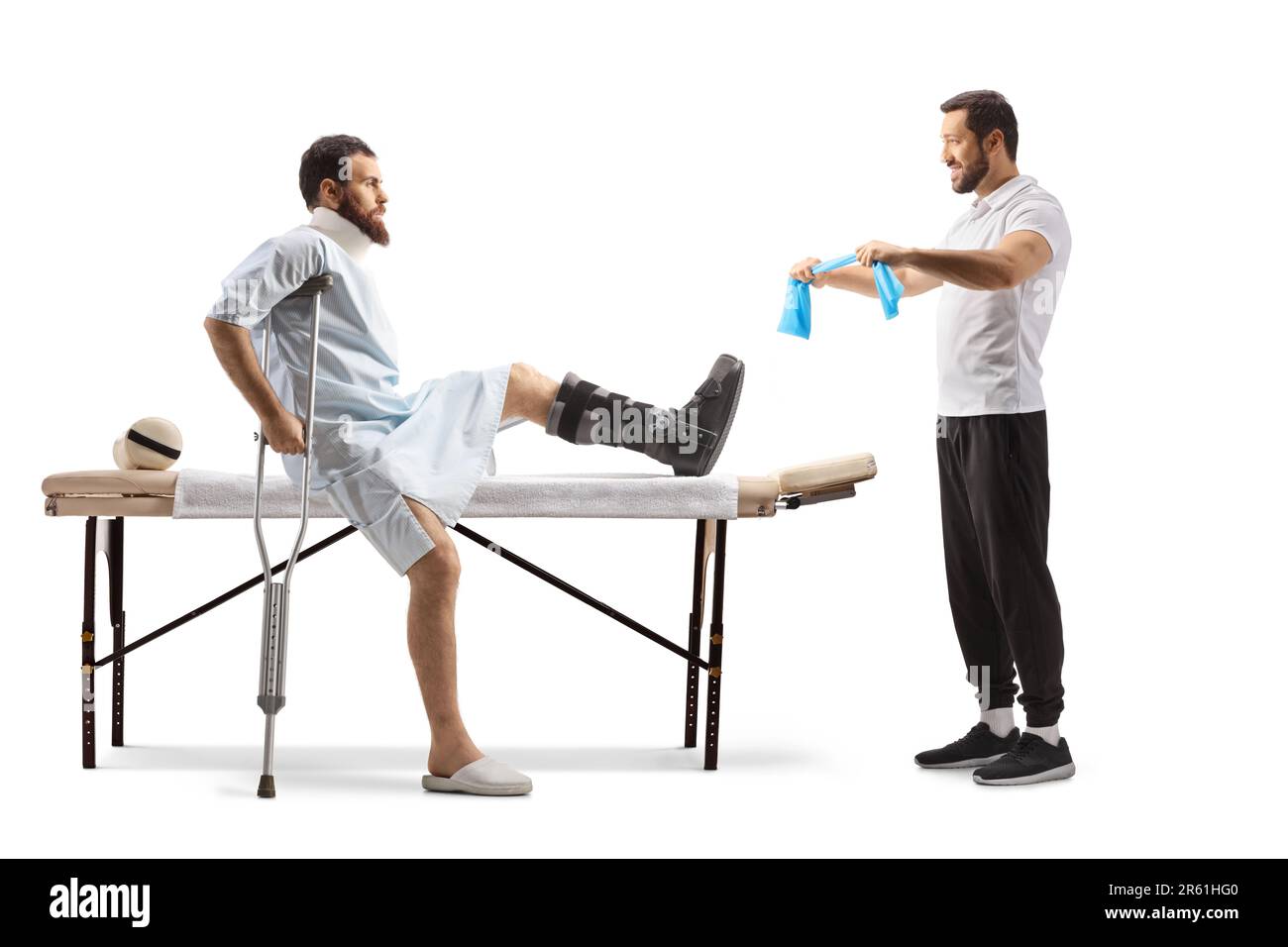 Man in physical therapy Cut Out Stock Images & Pictures - Alamy