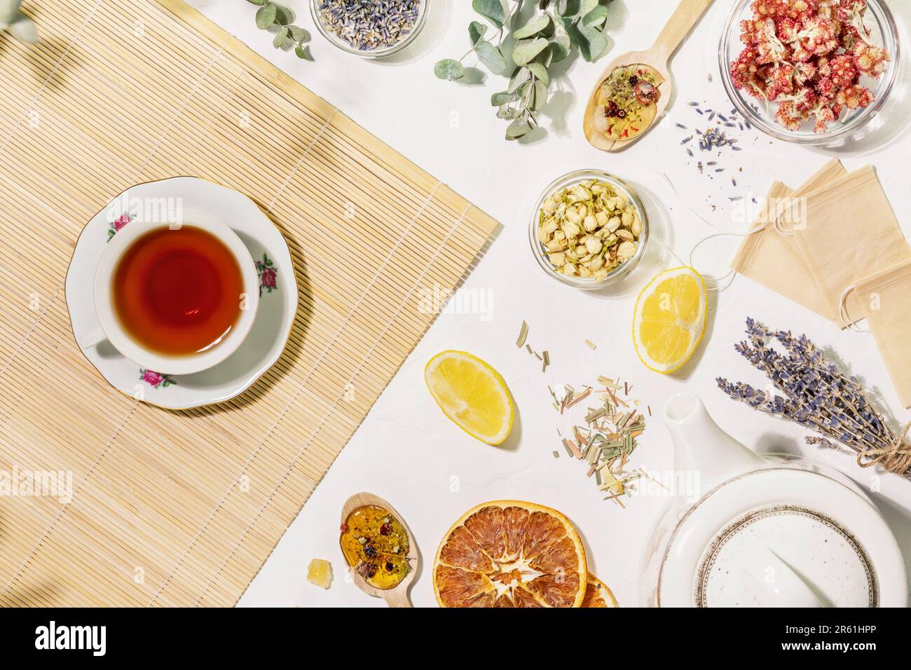Cup teapot tea bags hi-res stock photography and images - Alamy