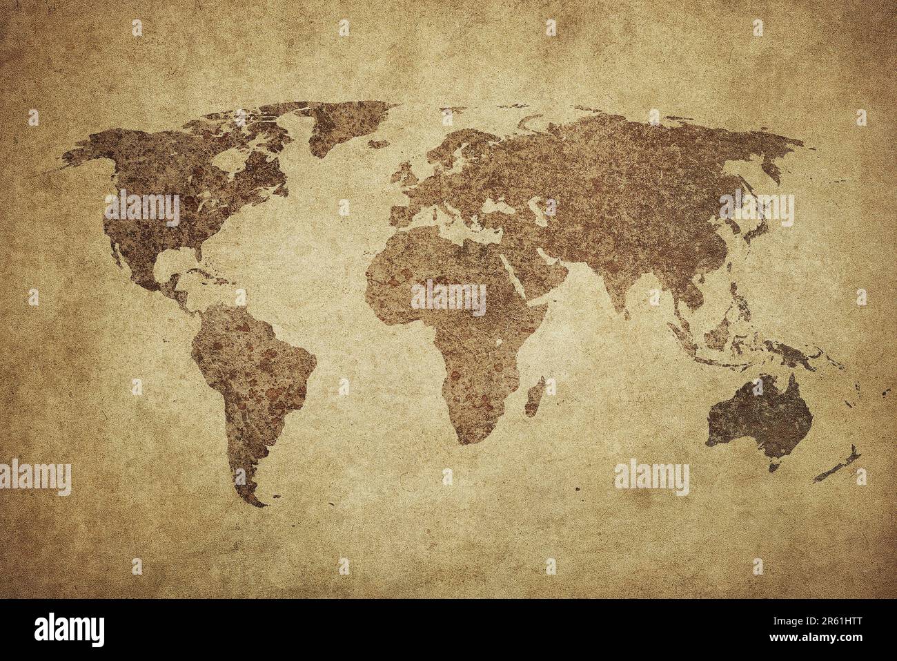grunge map of the world Stock Photo - Alamy