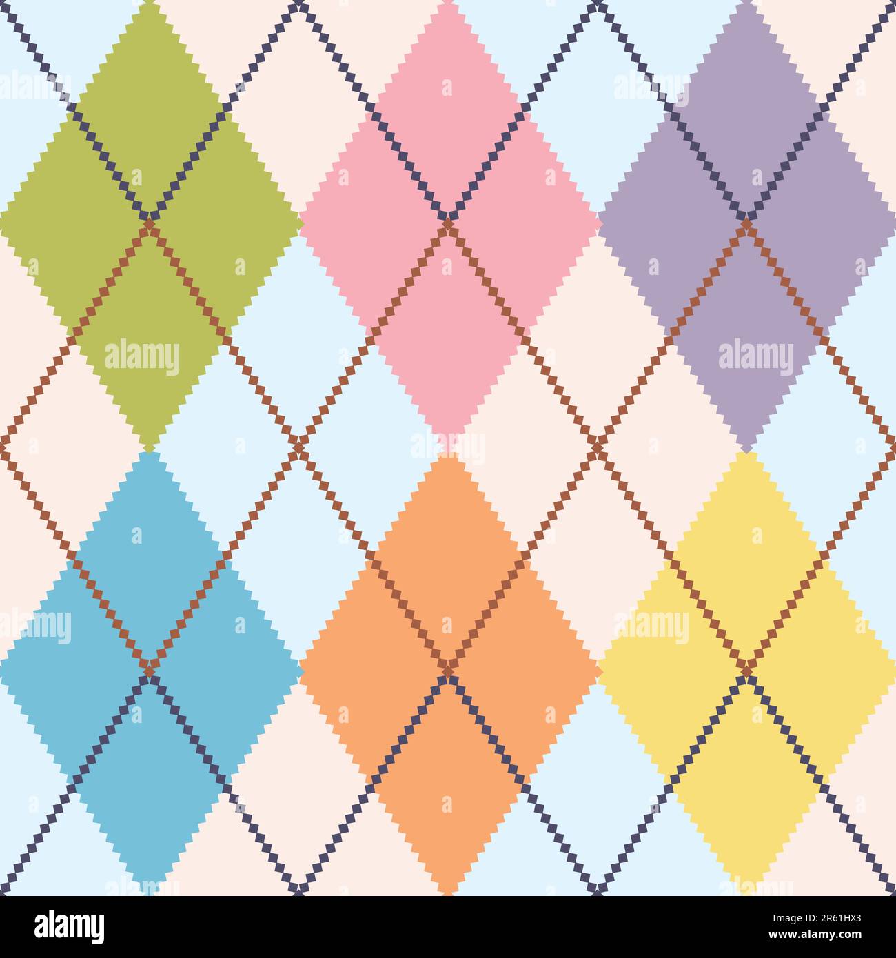 Vector argyle seamless pattern, repeating design, all elements are on ...