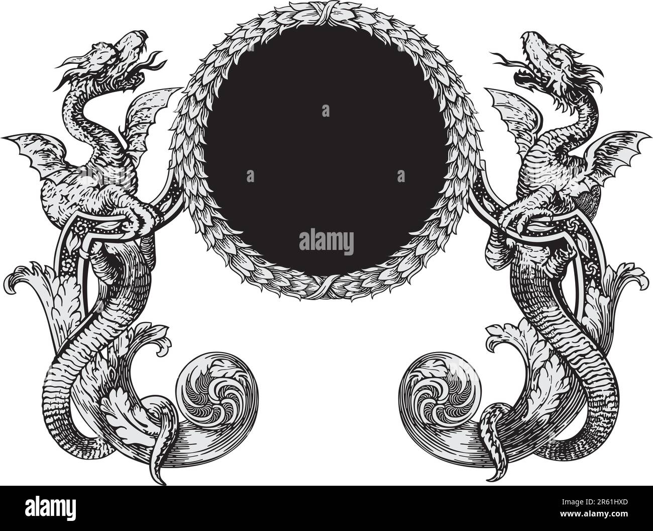 Dragon calligraphy Black and White Stock Photos & Images - Alamy