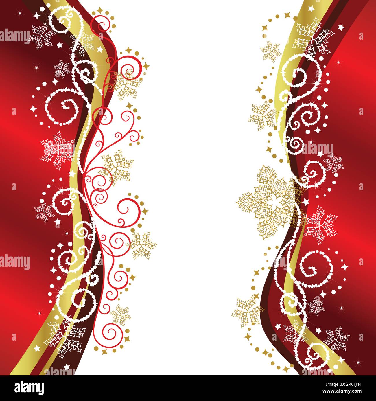 Red & Gold Christmas border designs isolated Stock Vector Image & Art ...
