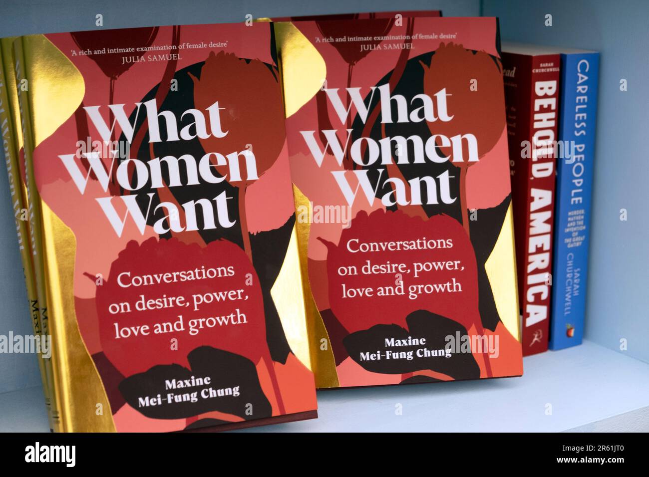 'What Women Want' Maxine Mei-Fung Chung books on bookshelf in bookshop ...