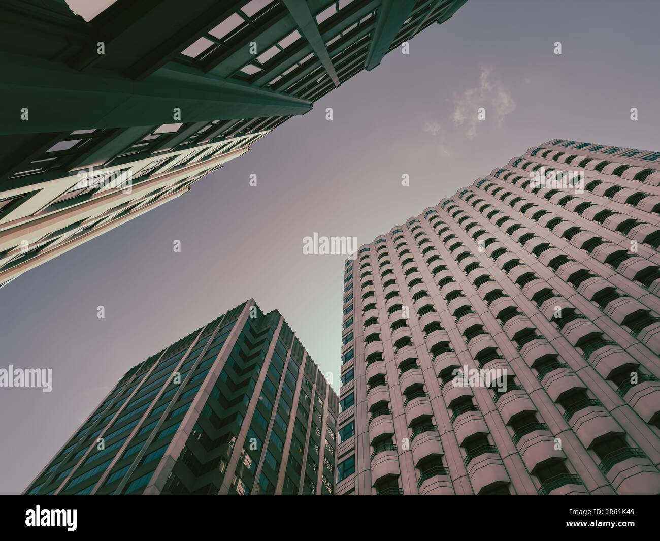 Low view of the San Francisco skylines, California, USA Stock Photo - Alamy