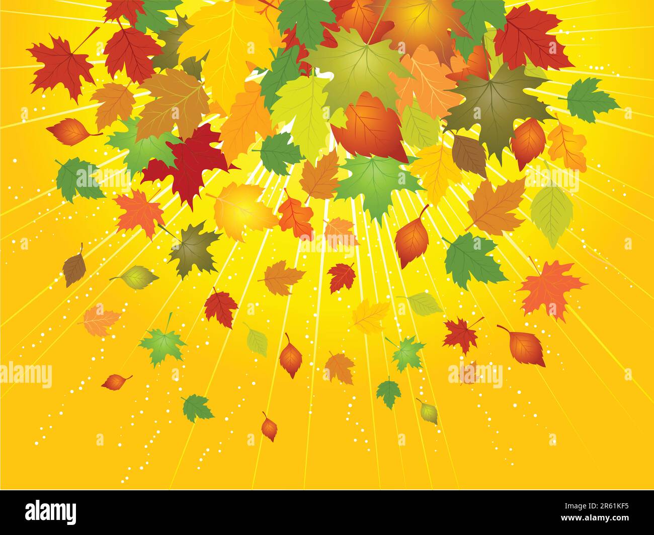 Autumnal falling leaves frame Stock Vector Images - Alamy