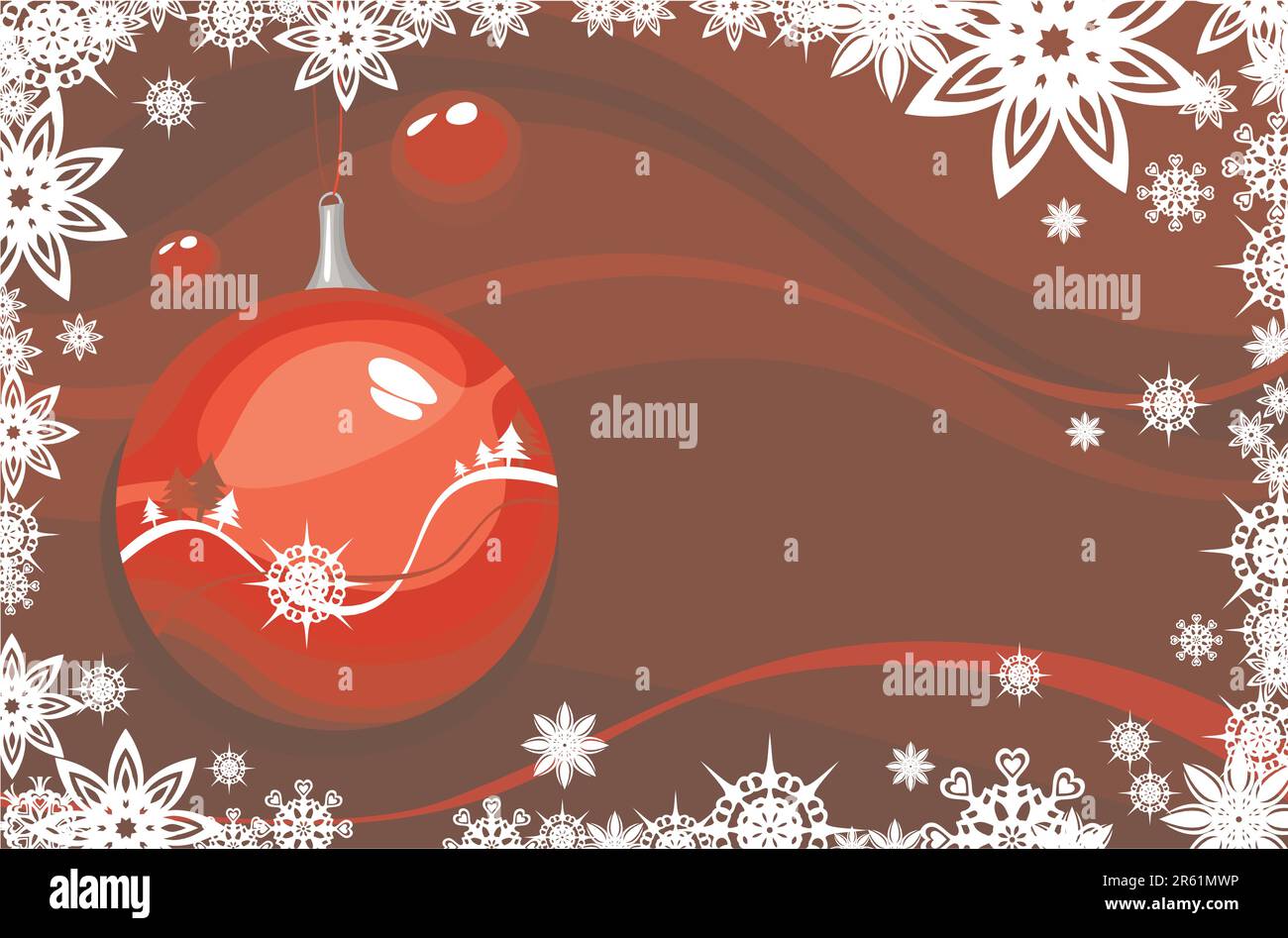 Vector illustration red christmas frame Stock Vector Image & Art - Alamy