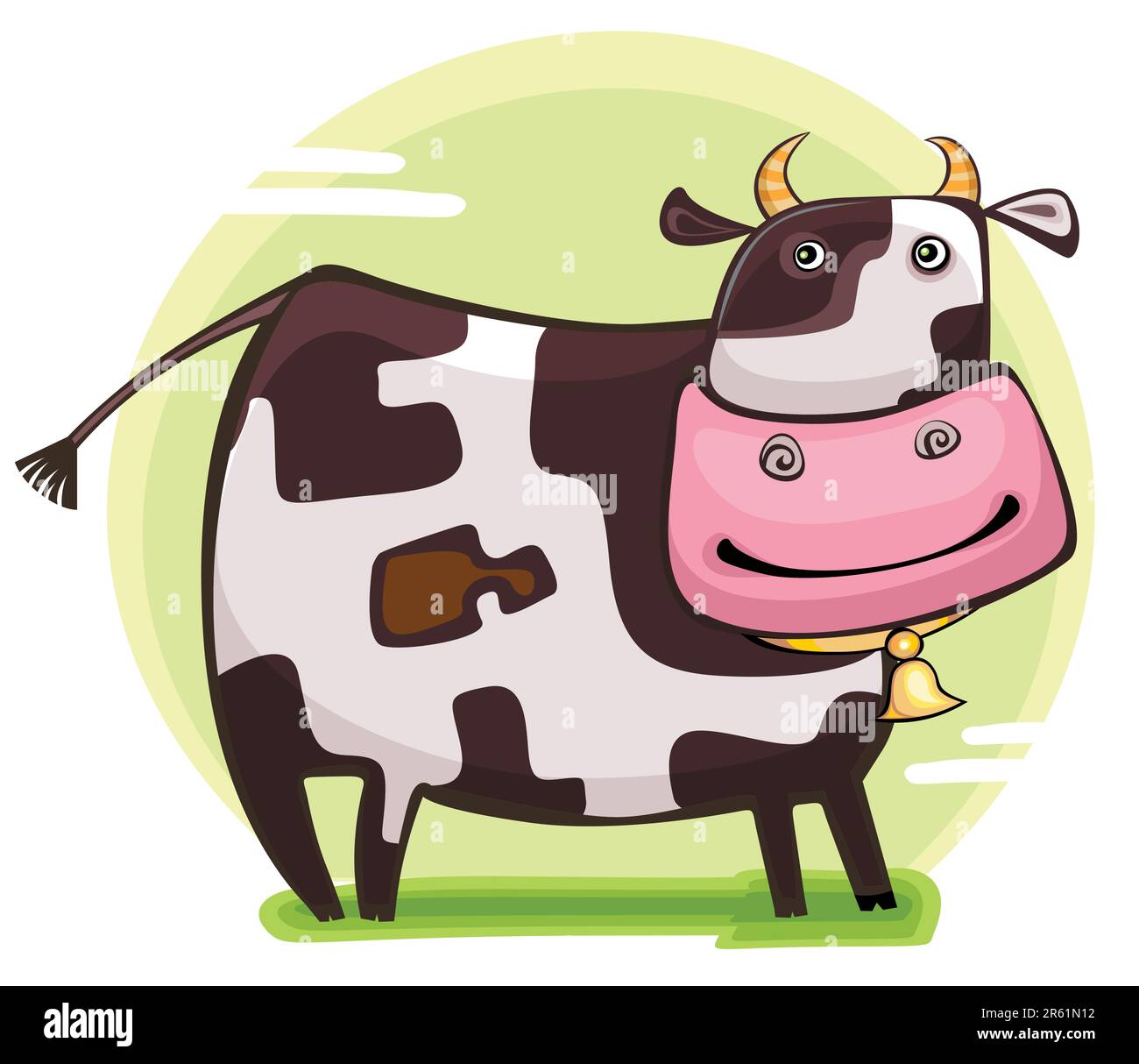 Cute friendly cow - vector illustration Stock Vector Image & Art - Alamy