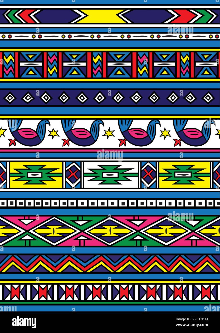 Vector carpet including ethnic African motive with multicolored typical ...